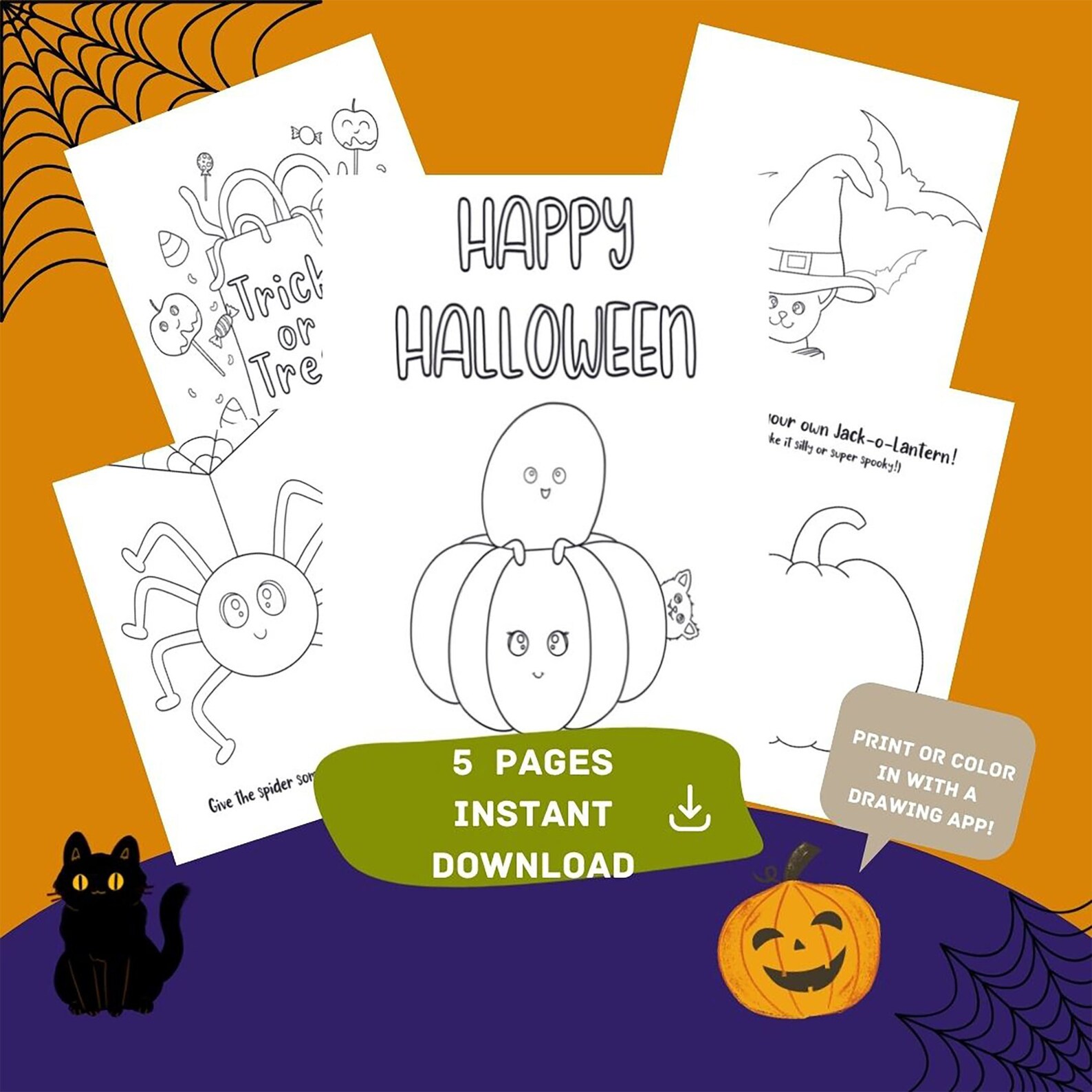 Printable Halloween Coloring Pages for Kids | Interactive Coloring ...