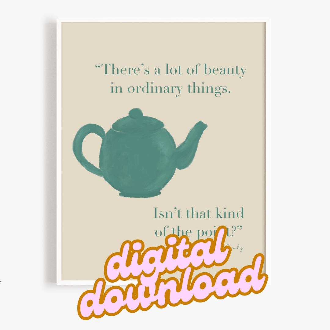 Pam Beesly Quote Art Print PRINTABLE the Office Teapot Art Print | Pam ...