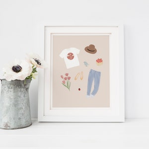 Spring Favorites Art Print | Fashion Illustration Print | Boho Fashion ...