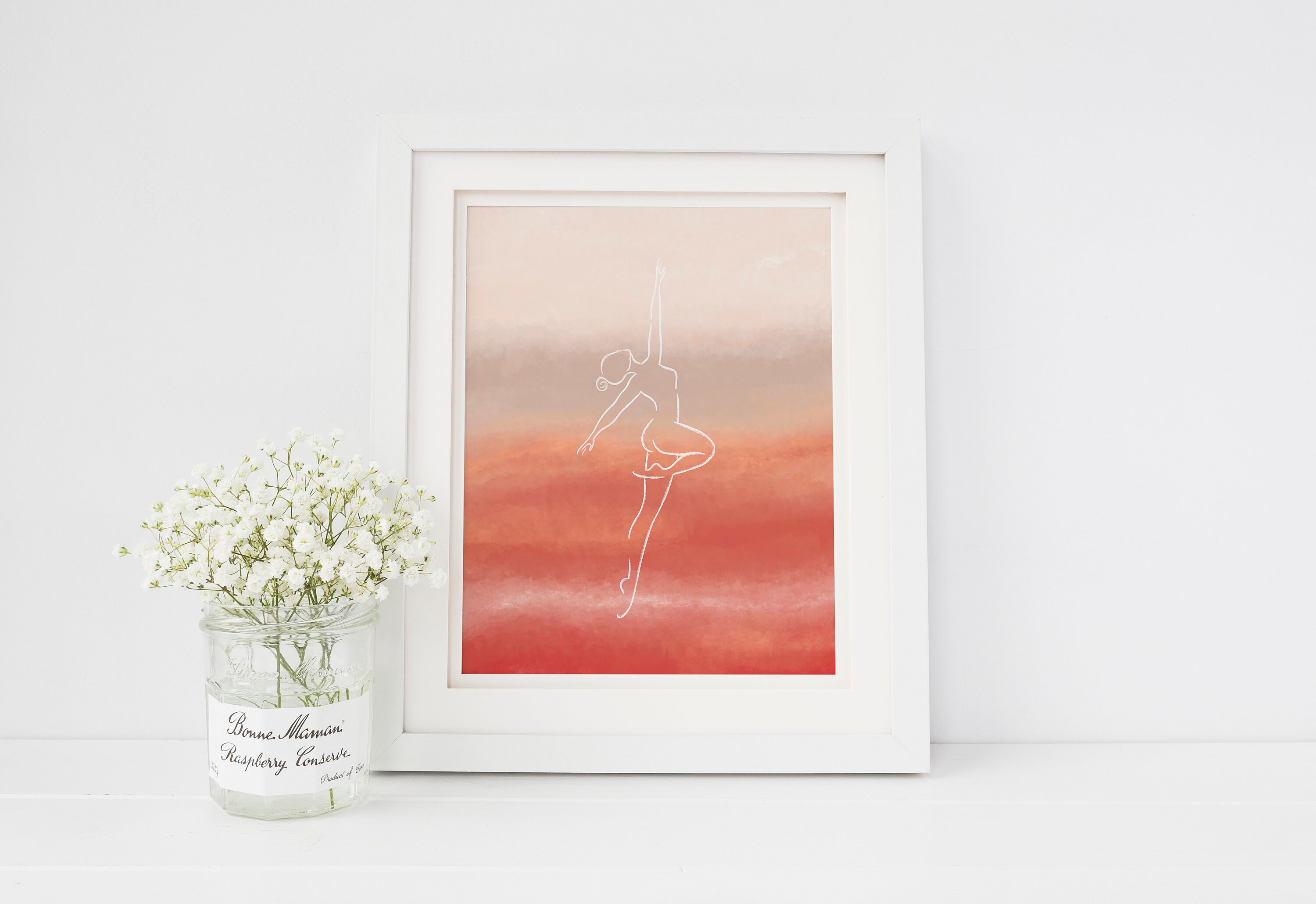 Dancer I Art Print PRINTABLE Wall Art Dancer Line Drawing - Etsy