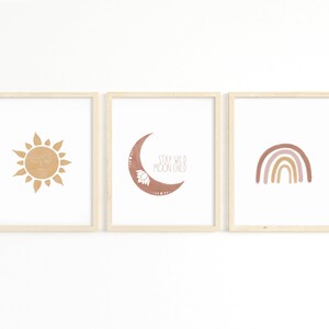 Boho Sun Art | PRINTABLE Wall Art | Neutral Boho Art | Nursery Wall Art ...