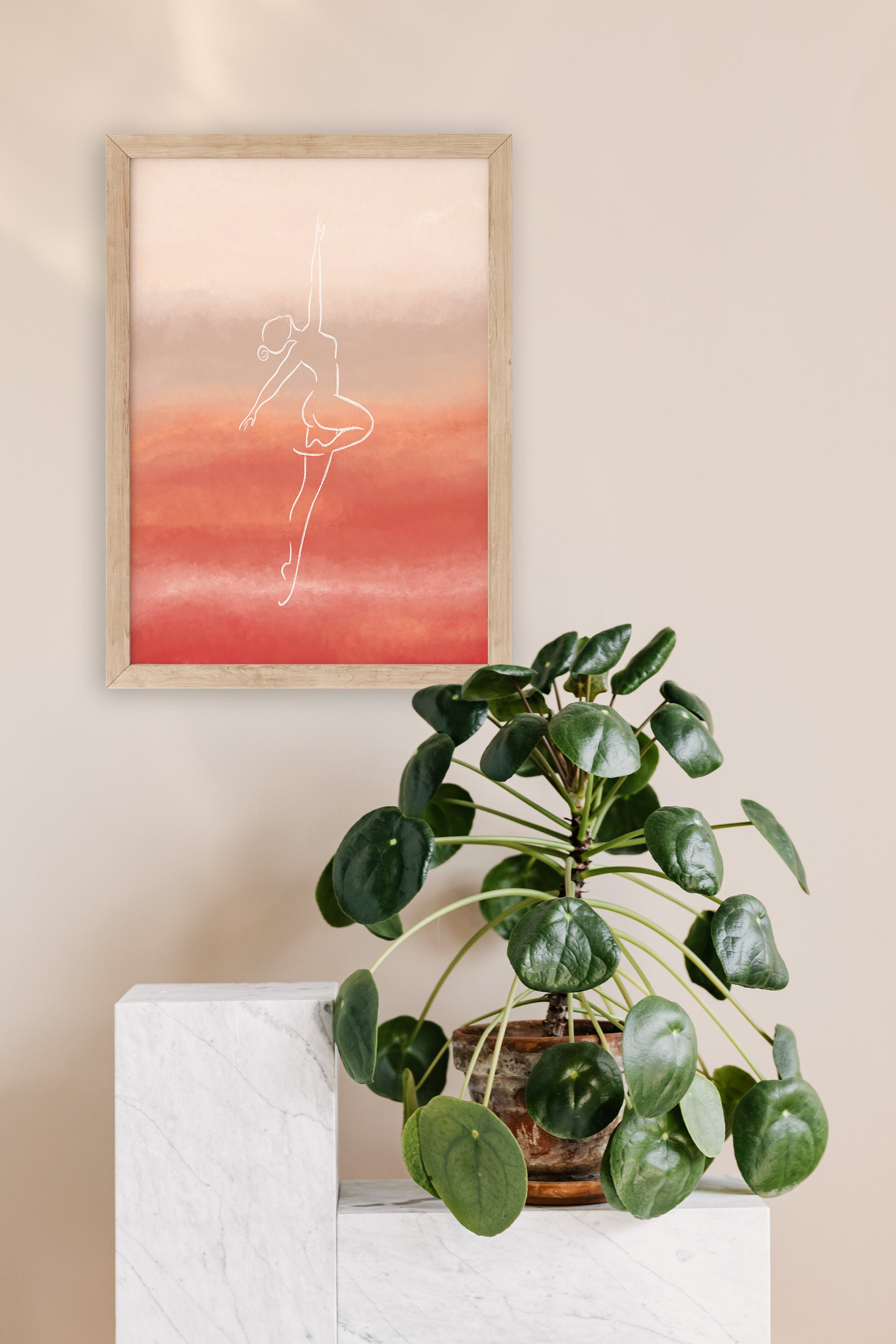 Dancer I Art Print PRINTABLE Wall Art Dancer Line Drawing - Etsy