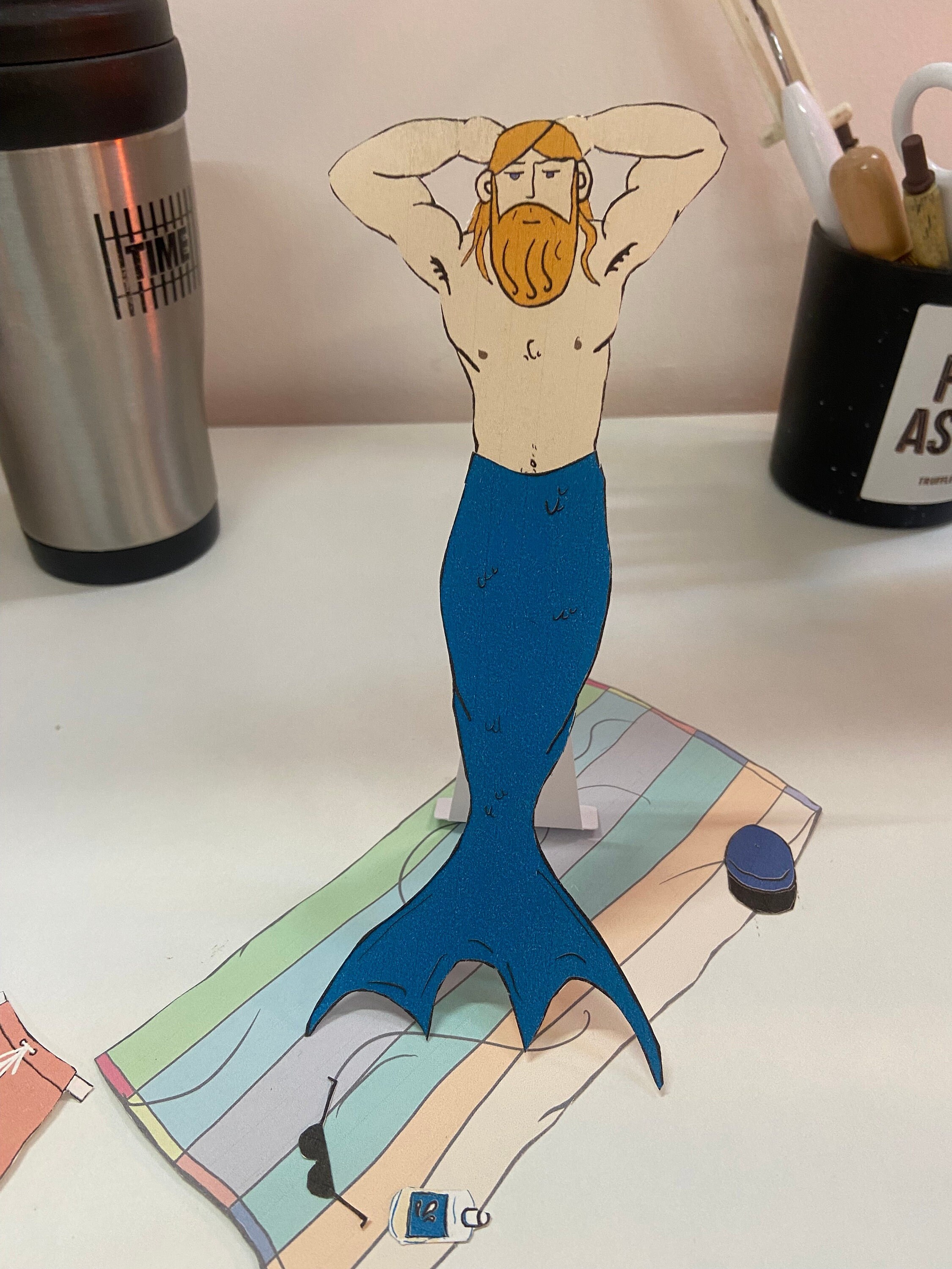 Ahoy Sailor, Paper Doll merman - Etsy