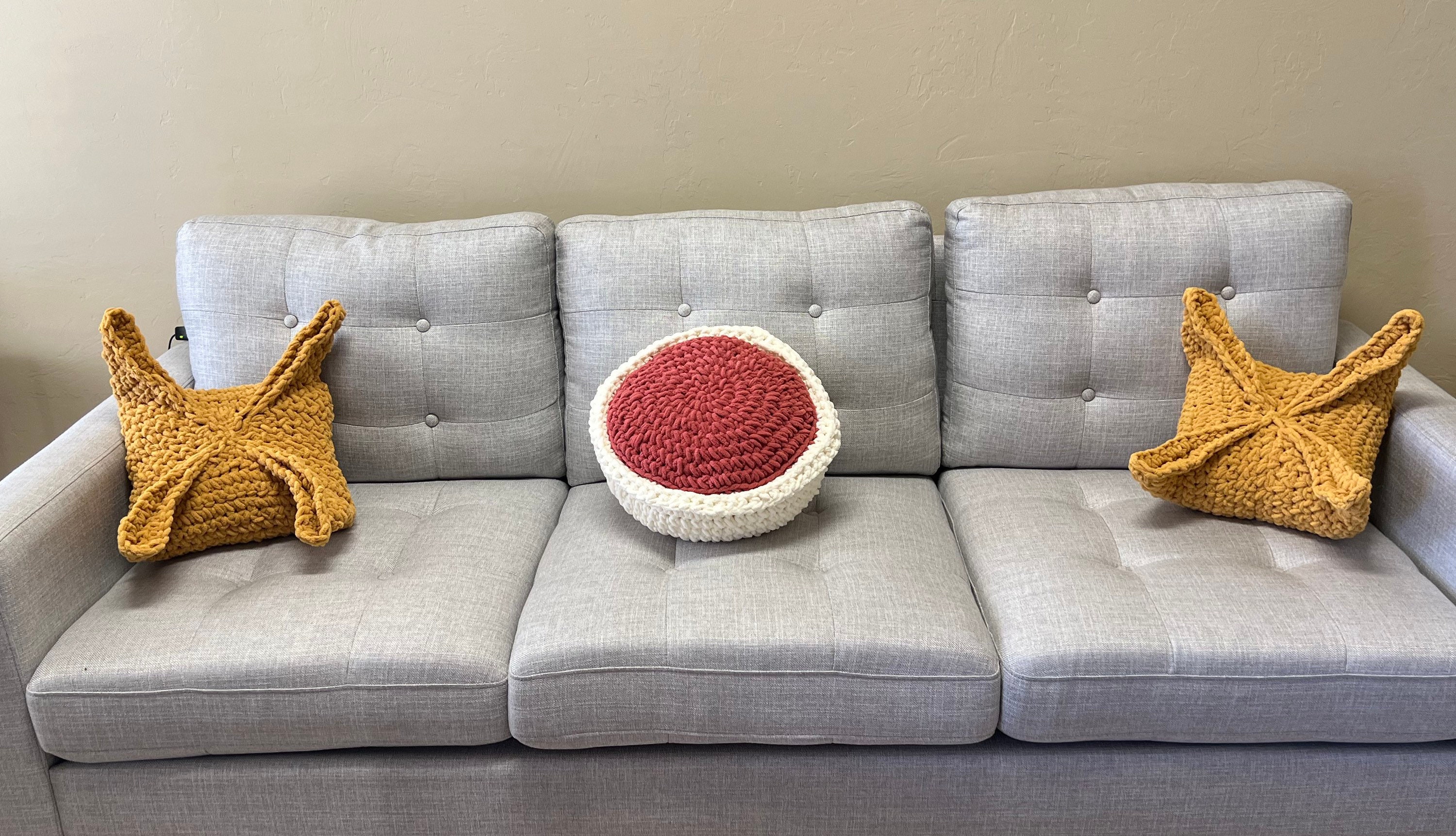 Actual Couch Rangoon Pillows Crab Rangoon Pillows. - Etsy