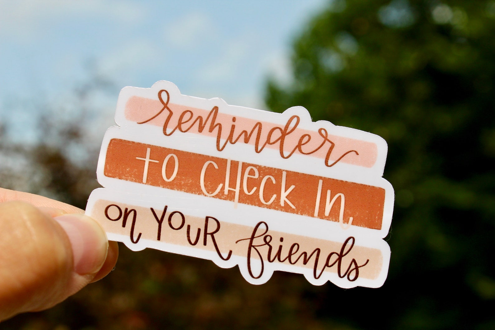 Check In On Your Friends Sticker Mental Health Sticker Water | Etsy