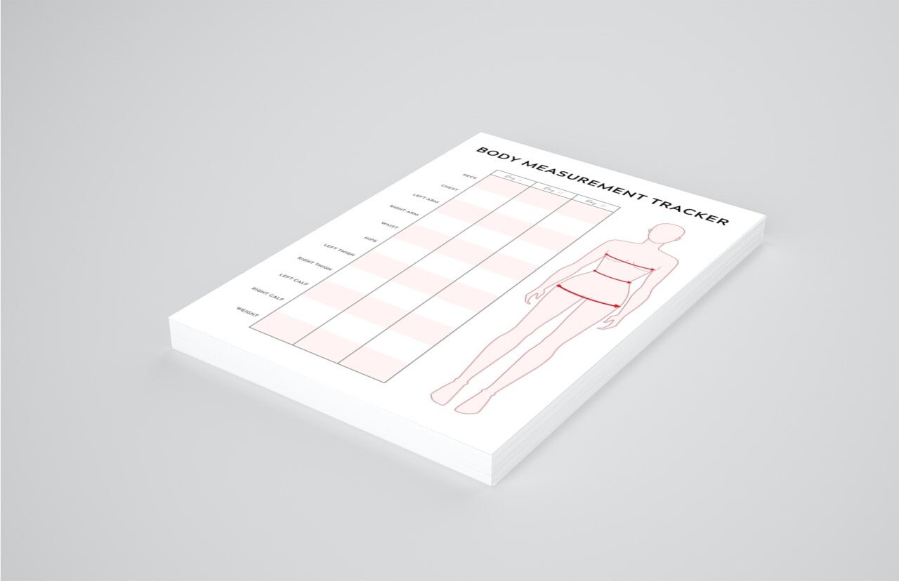 Body Measurement Planner, Printable, Work at Home, A4/A5, Instant ...