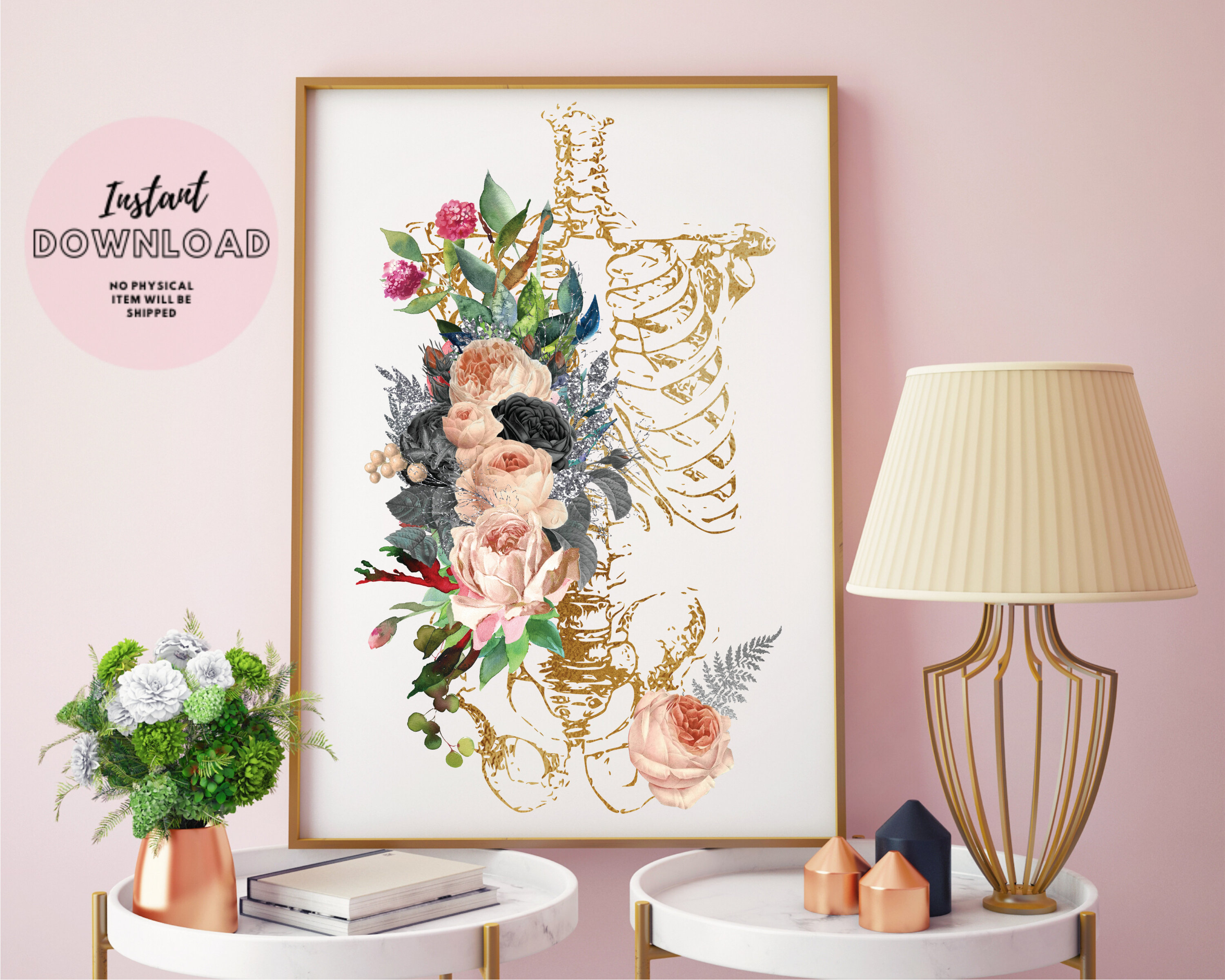 Trunk Skeleton Art Orthopedic Gift Chiropractor Chiropractic Massage ...