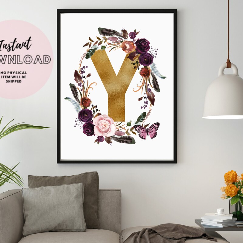 Monogram Letter Y - Etsy