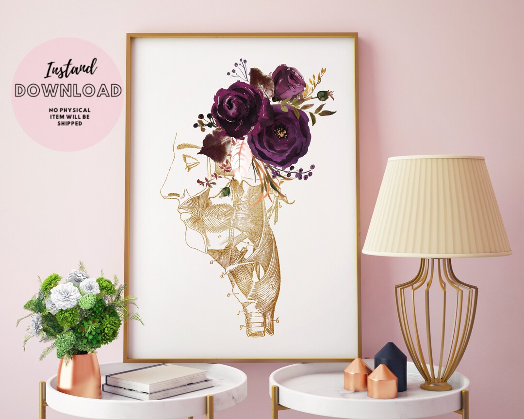 Pharynx Anatomy Poster ENT Doctor Gift Speech Language Pathologist Art ...