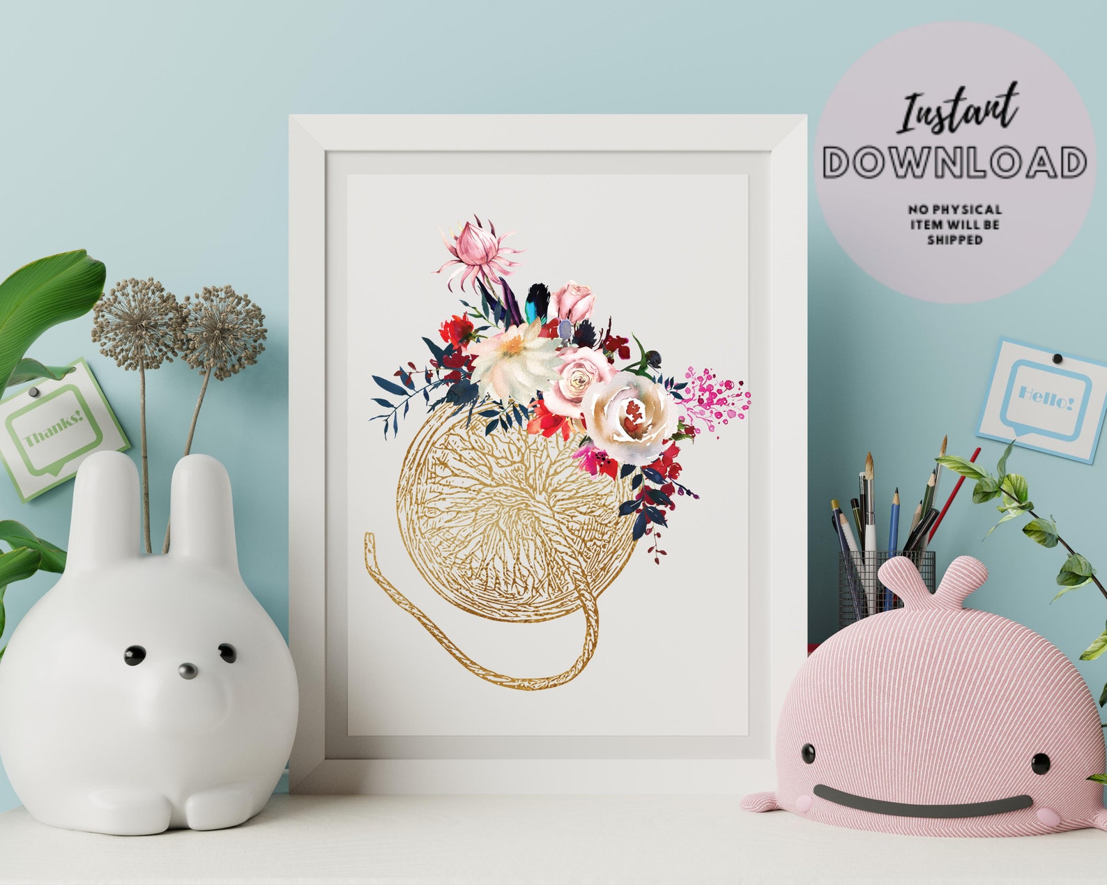 Human Placenta Floral Art Print OBGYN Residency Decor Doula Office ...