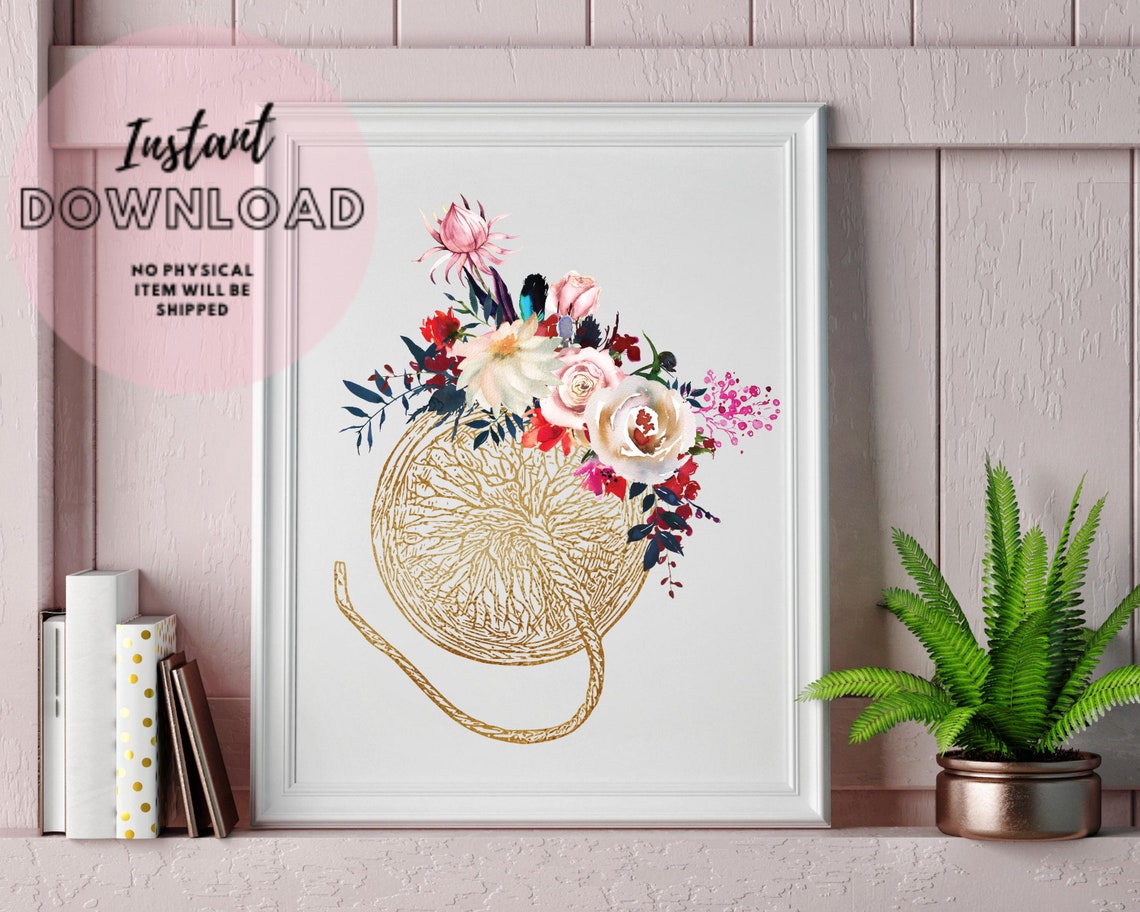 Human Placenta Floral Art Print OBGYN Residency Decor Doula Office ...