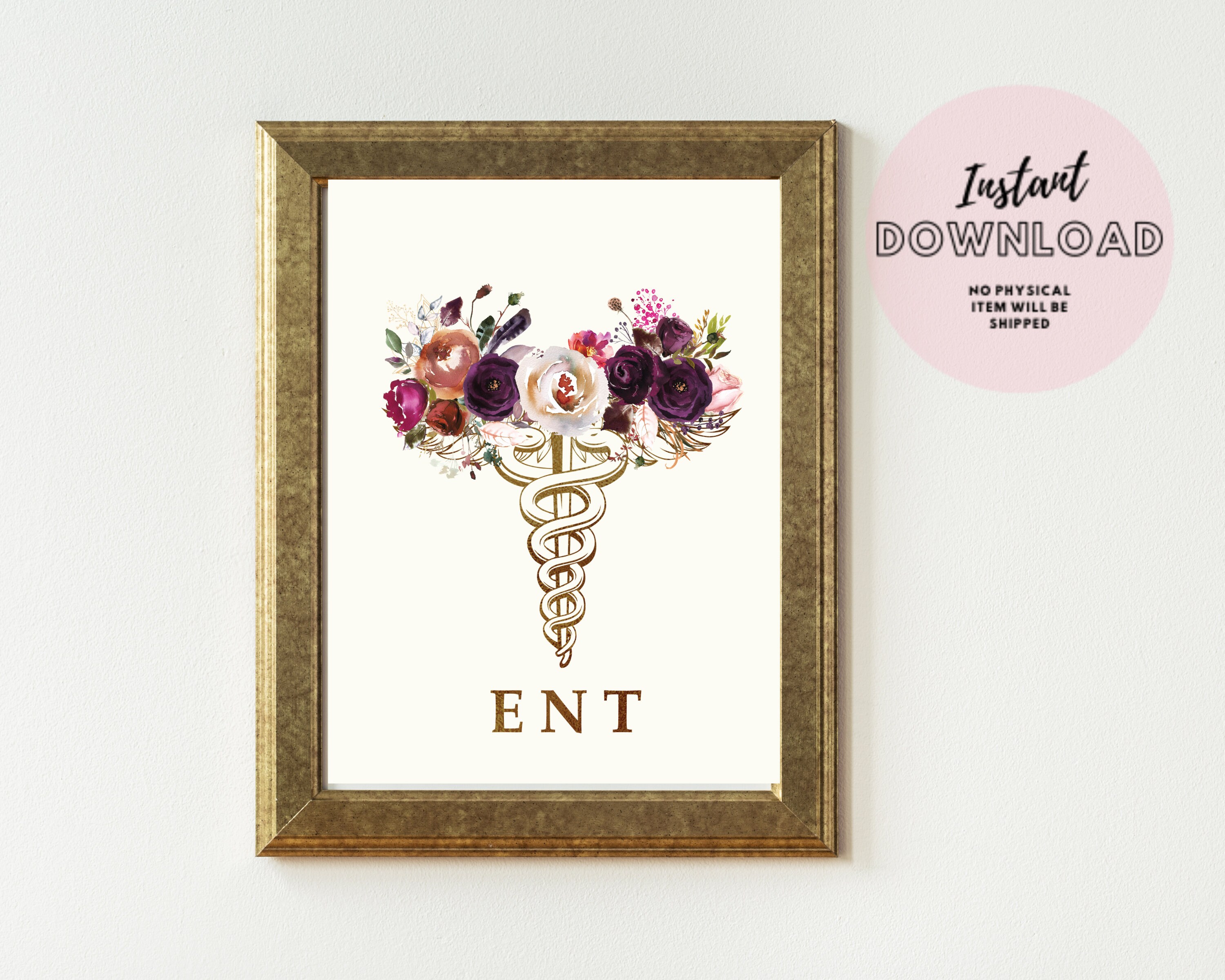 Throat Ear Nose Doctor Download Print Medical Office Decor Speech ...