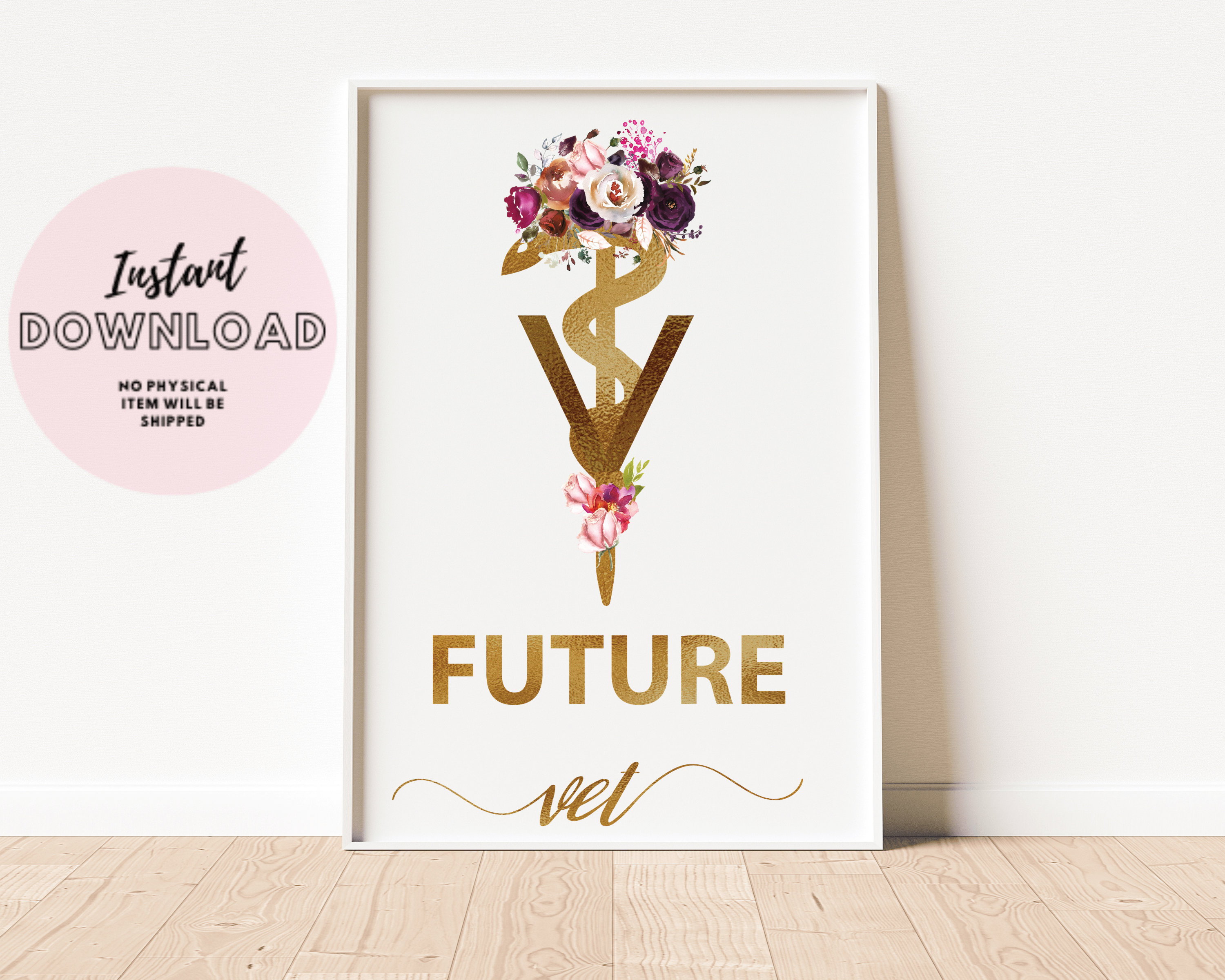 Future New Veterinarian Gift Printable Vet Office Wall Art Clinic Decor ...
