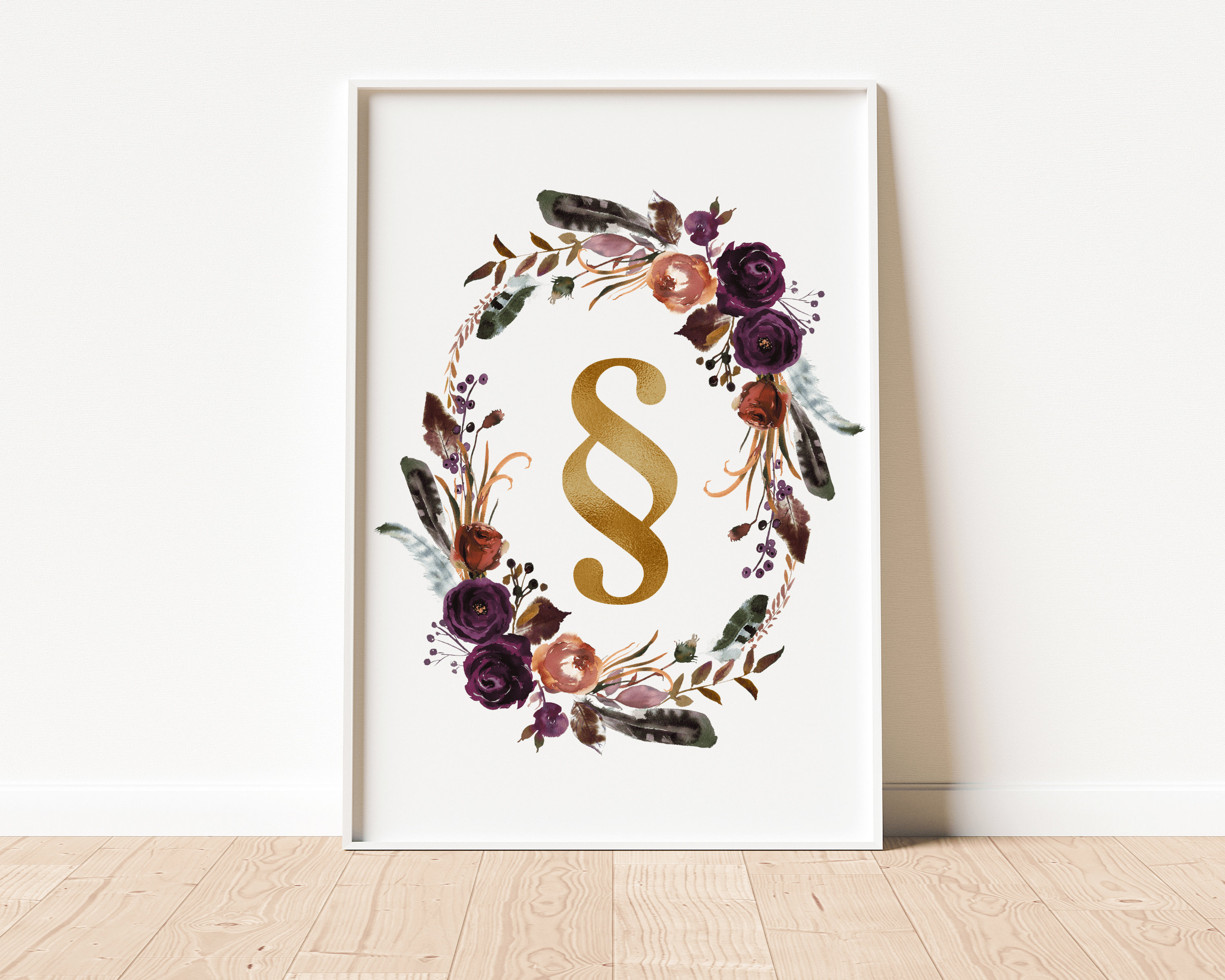 Abschnitt Symbol Rechtsmarke Druckbares Anwalt Wand Kunst Büro Dekor ...