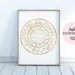 Gold Zodiac Wheel Print Instant Download Celestial Poster Astrological ...
