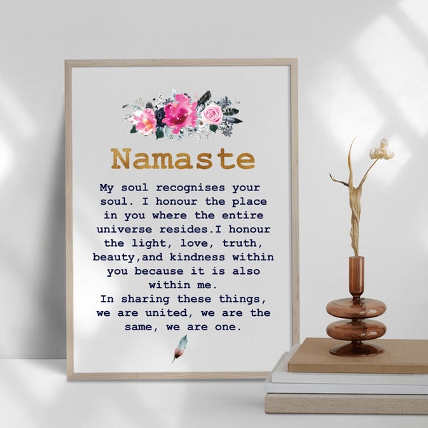 Namaste Poster - Etsy
