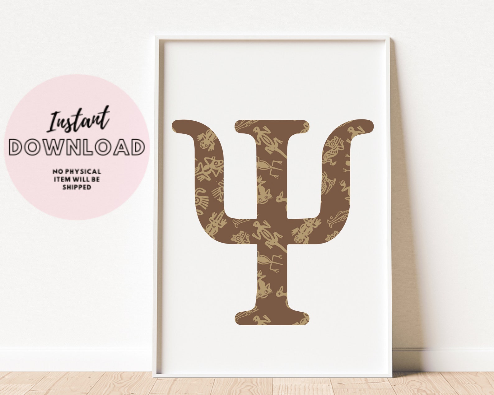 Psi Greek Letter Print Psychotherapy Psychologist Office Décor ...