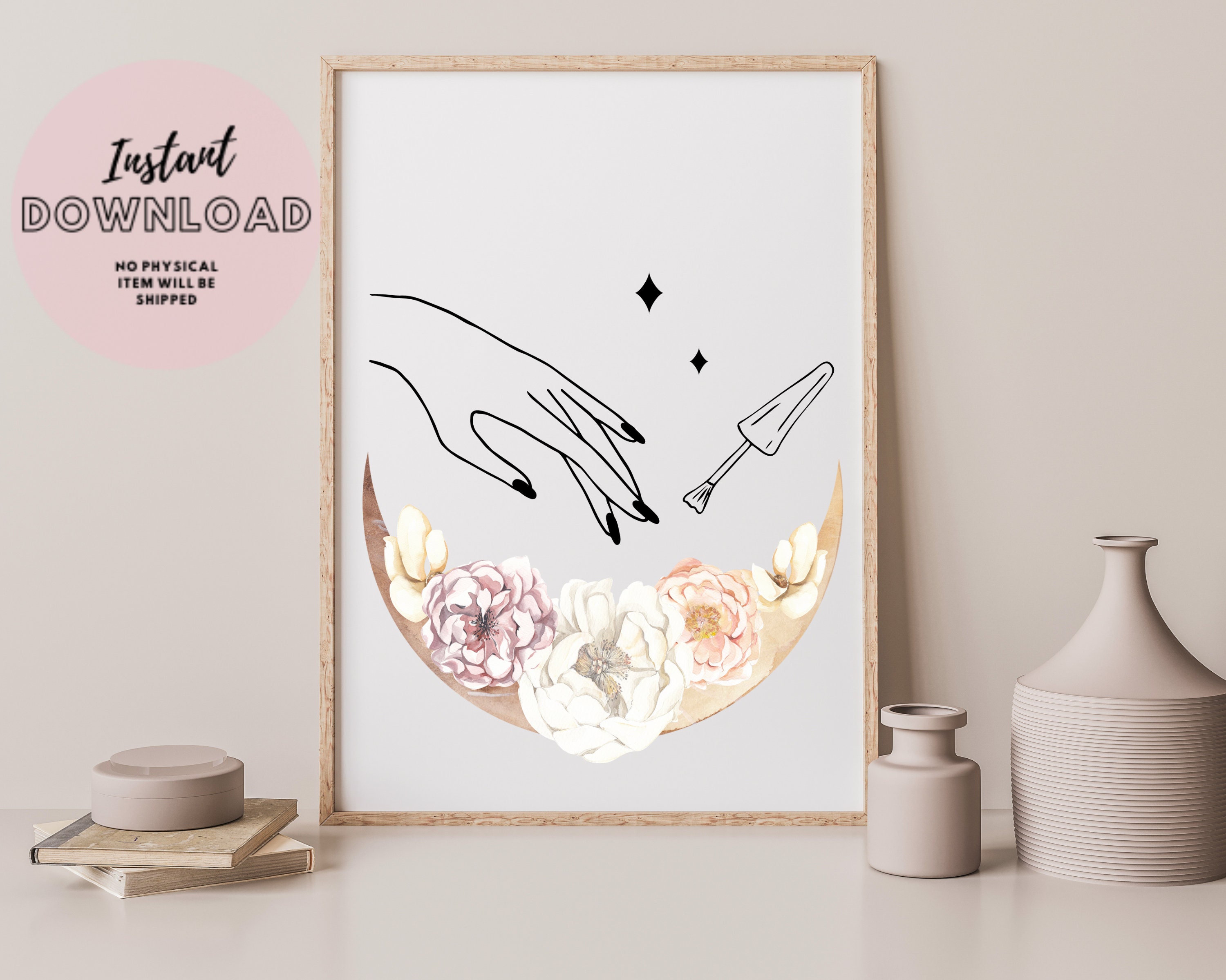 Manicured Art Decor Nail Technician Gift Bar Line Mono Cosmetology ...