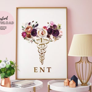 Throat Ear Nose Doctor Download Print Medical Office Decor Speech ...