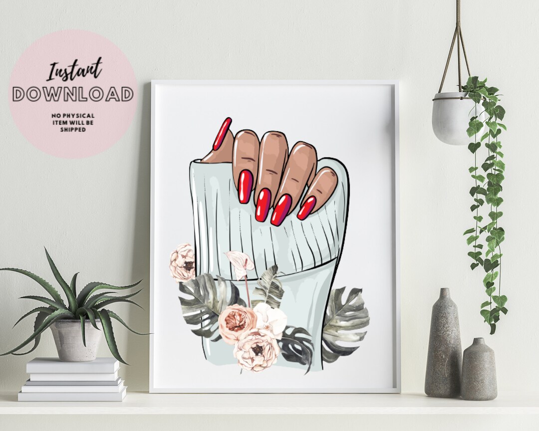 Manicurist Tech Wall Print Manicure Shellac Cosmetic Skincare Spa Salon ...