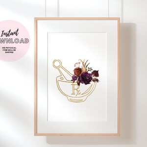 Pharmacy Store Decor Set of 2 Print Bowl of Hygeia Pharmacist Student ...