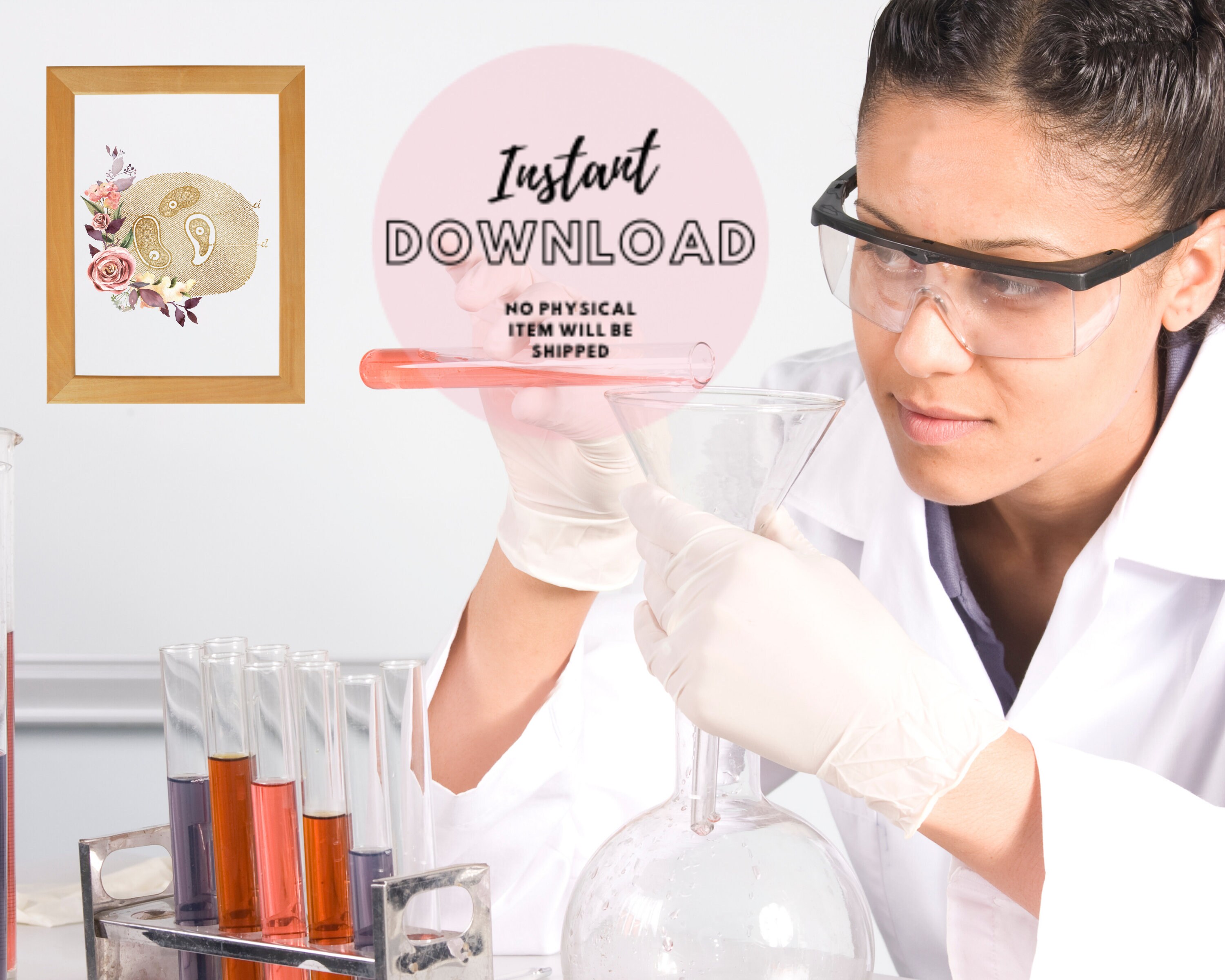 Laboratory Technician Gift Human Cell Floral Print Biology - Etsy