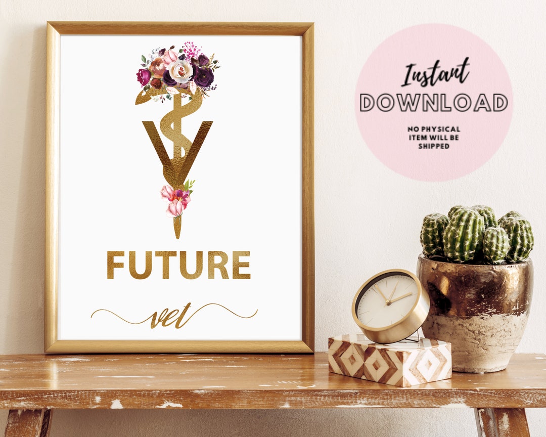 Future New Veterinarian Gift Printable Vet Office Wall Art Clinic Decor ...