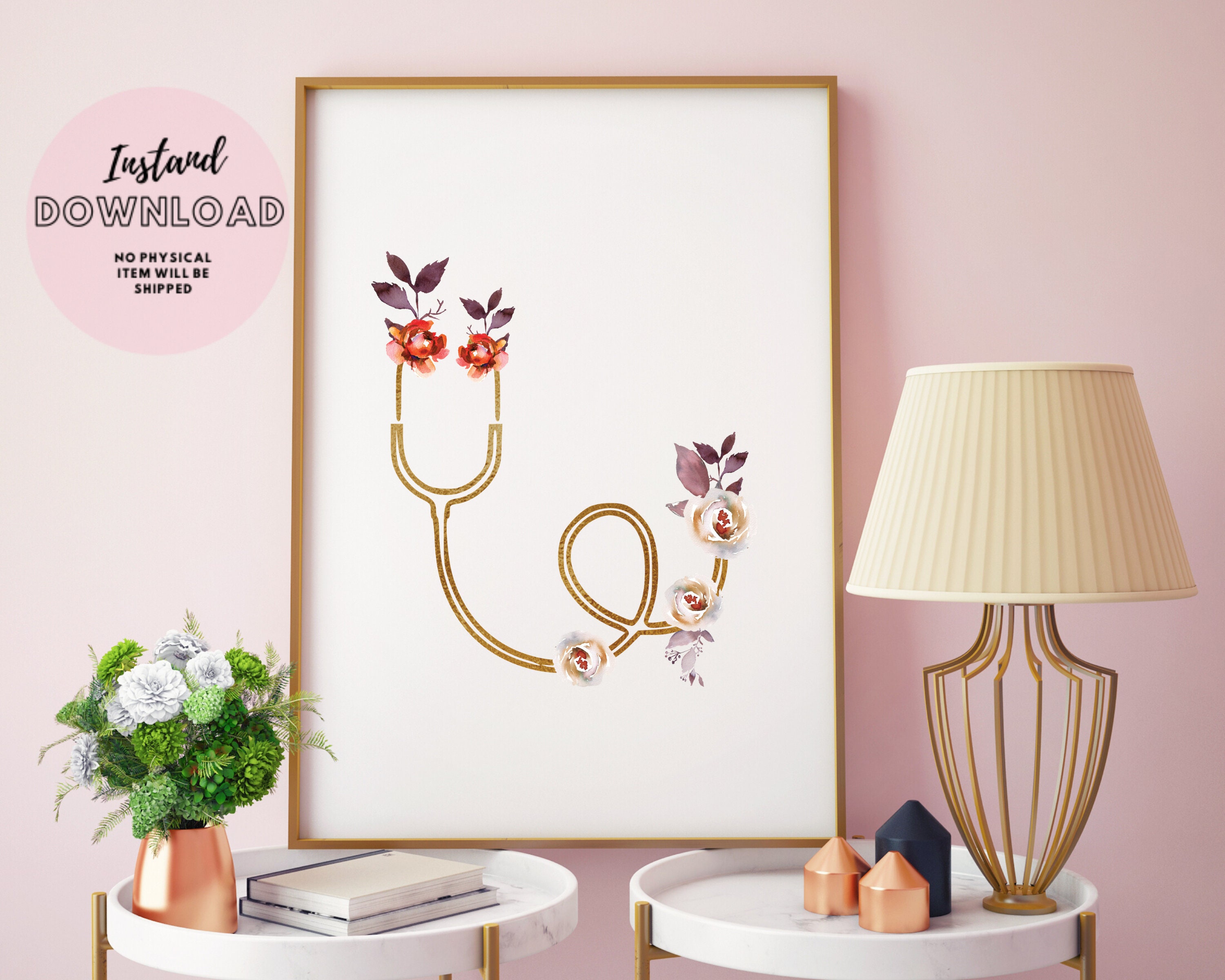 Stethoscope Wall Art Print New Doctor Office Decor Medical School ...