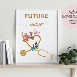 Future New RN Nurse Stethoscope Gift Medical School Student Graduation ...