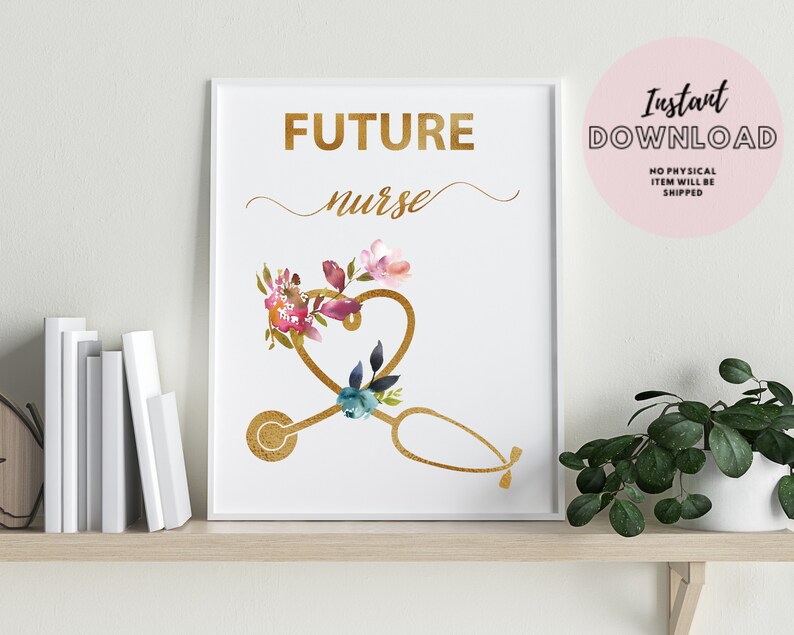 Future New RN Nurse Stethoscope Gift Medical School Student Graduation ...