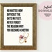 Doctor Appreciation Medical Inspirational Quote Print Nurse Office Wall ...