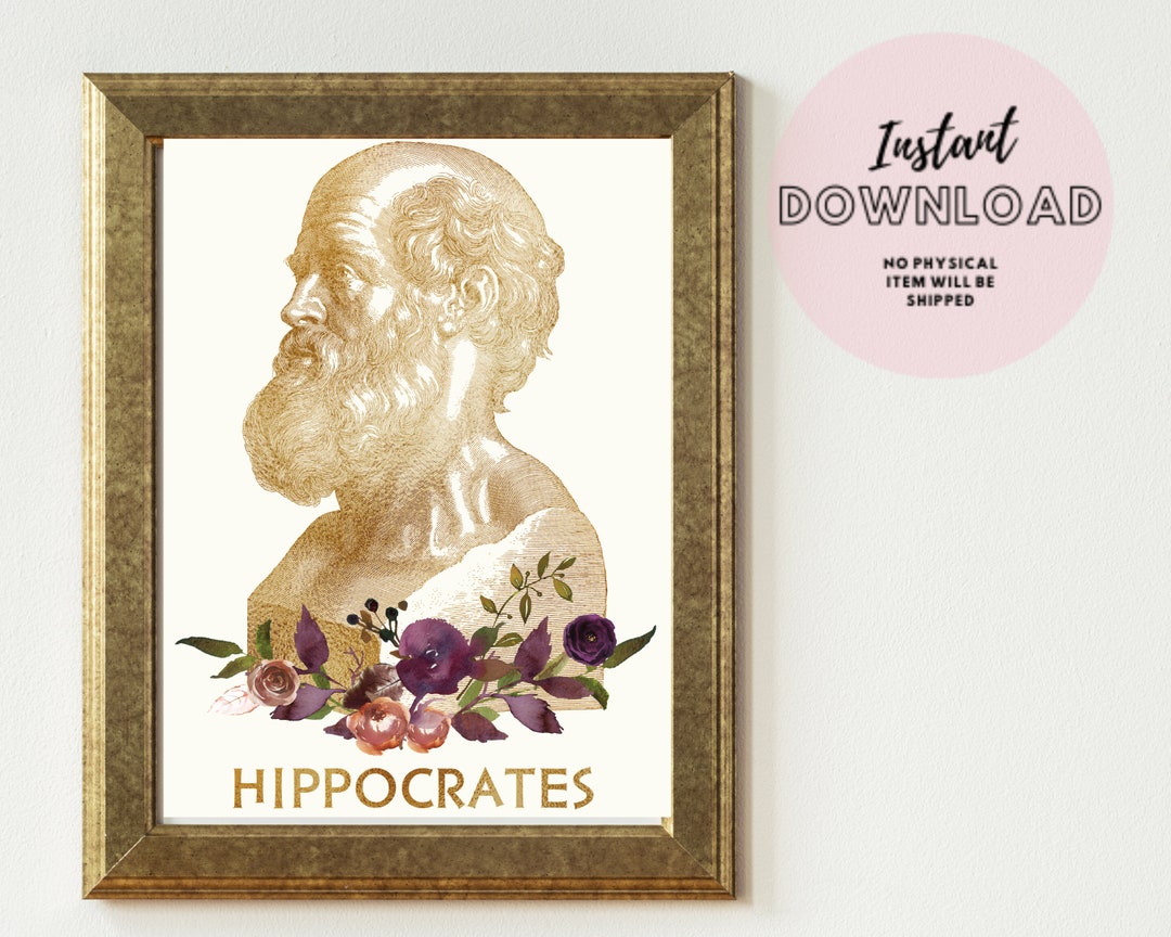 Hippocrates Printable Art Medical Student Graduation Gift Medicine ...