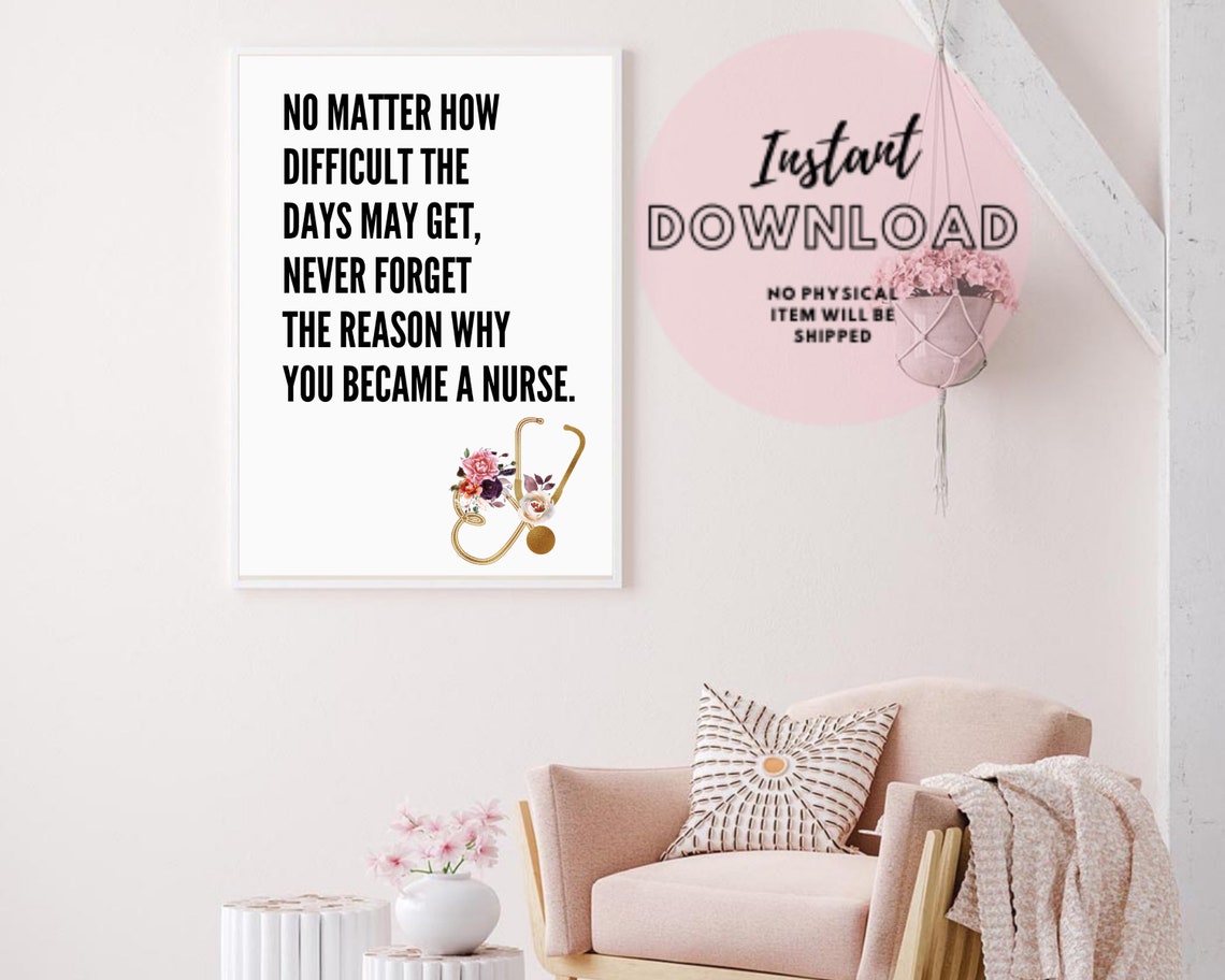 Medical Inspirational Quote Print Nurse Office Clinic Decor - Etsy
