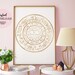 Gold Zodiac Wheel Print Instant Download Celestial Poster Astrological ...