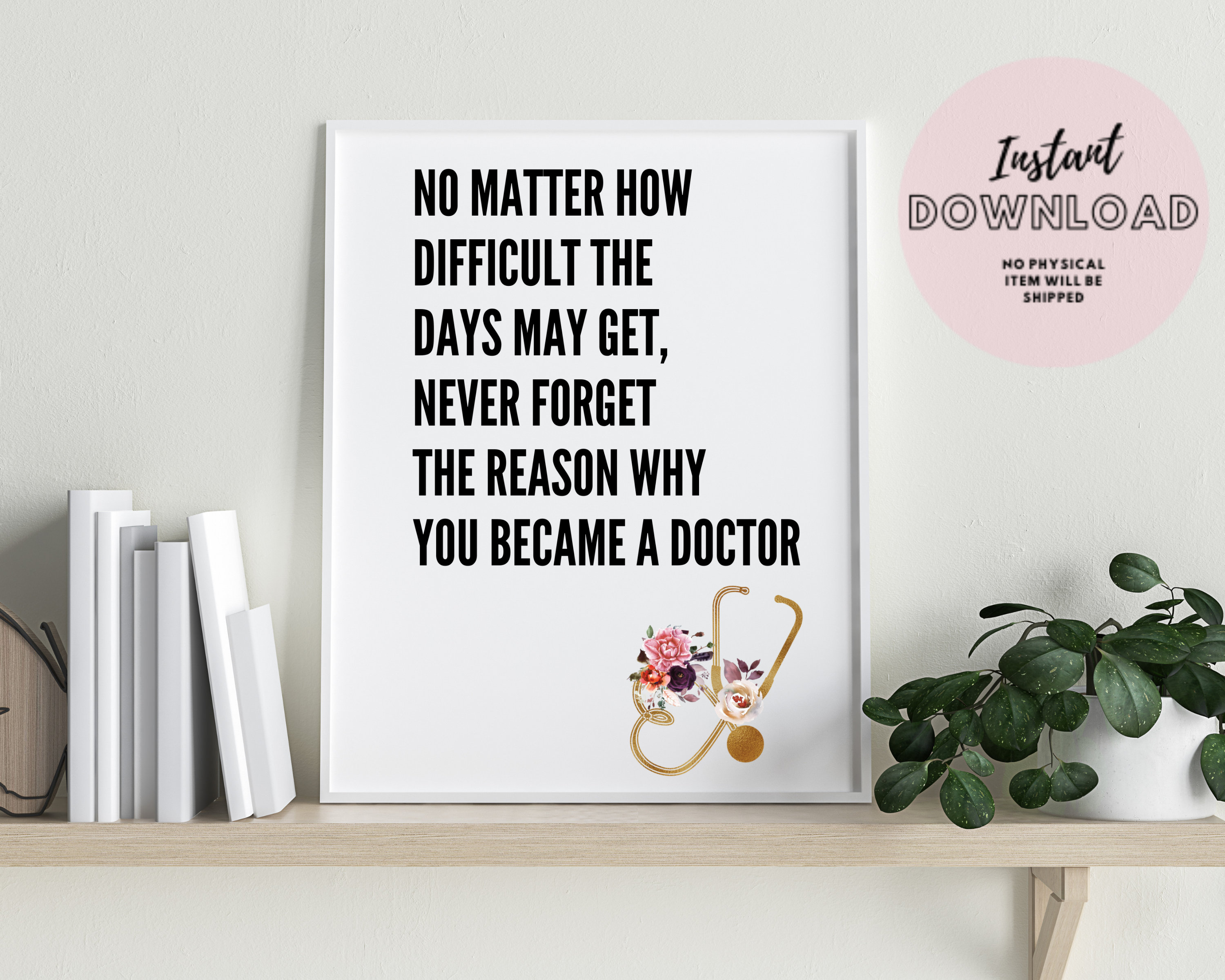 Doctor Appreciation Medical Inspirational Quote Print Nurse Office Wall ...