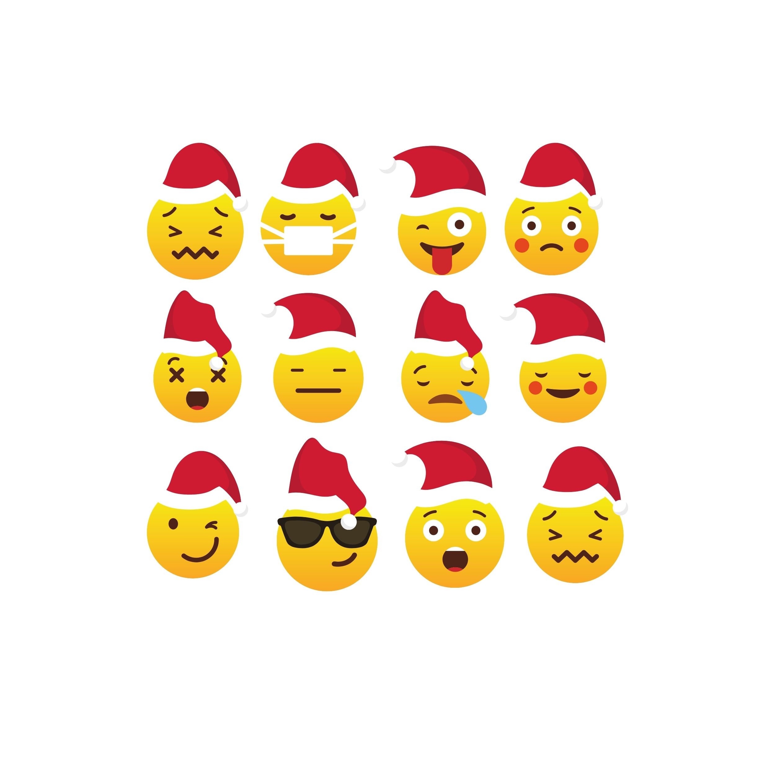 Christmas Emoji Collection Christmas Emoji SVG Christmas Bundle ...