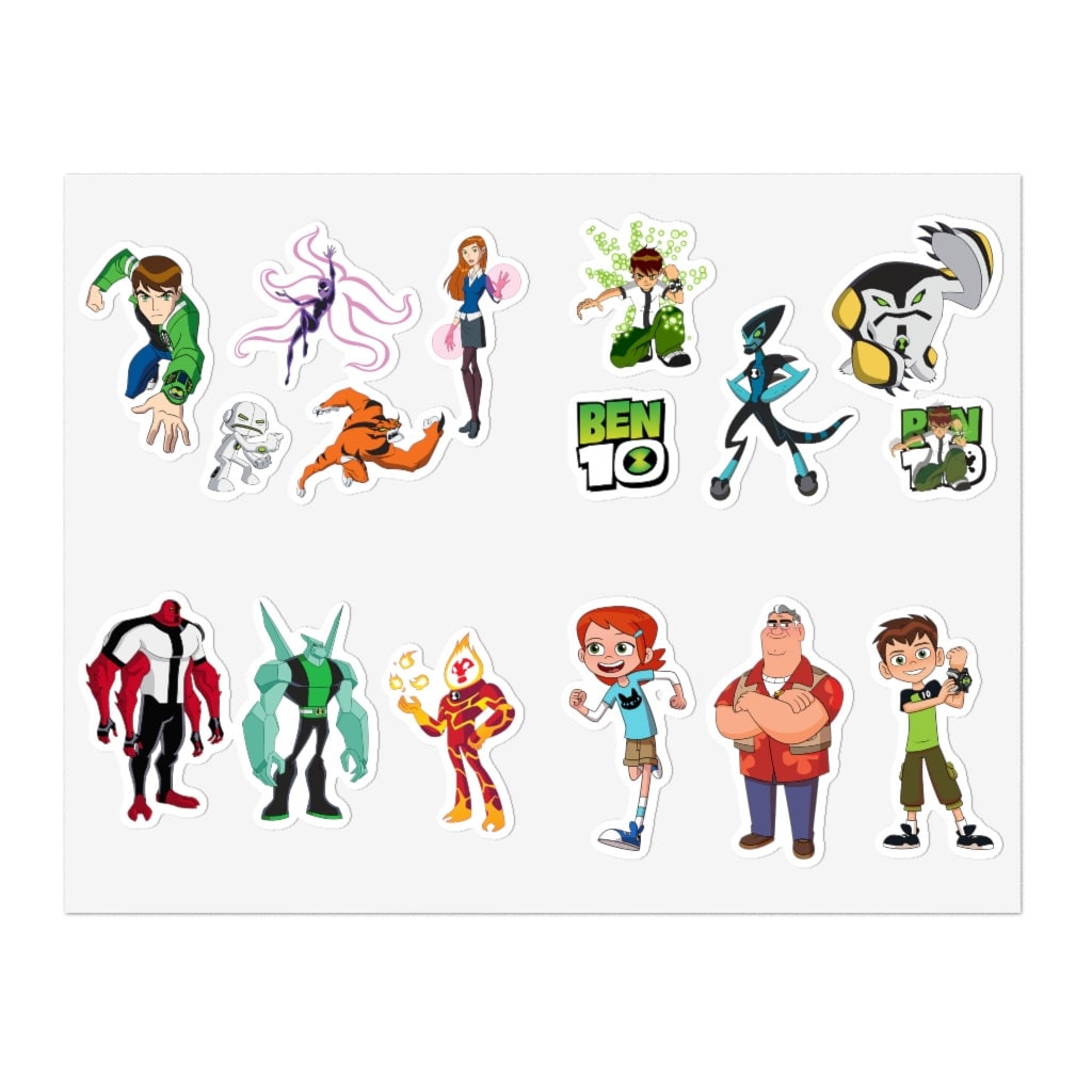 Ben 10, Sticker Pack, Ben 10 Sticker, Scrapbook Stickers, Laptop Decals ...