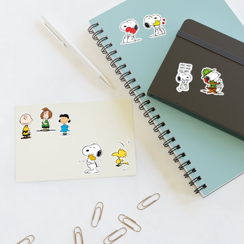 09 PCS Snoopy Peanuts Sticker Pack | Sticker Sheets | Journaling Diary ...