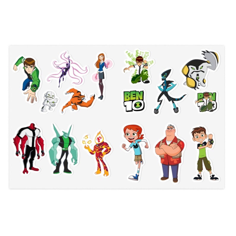Ben 10, Sticker Pack, Ben 10 Sticker, Scrapbook Stickers, Laptop Decals ...