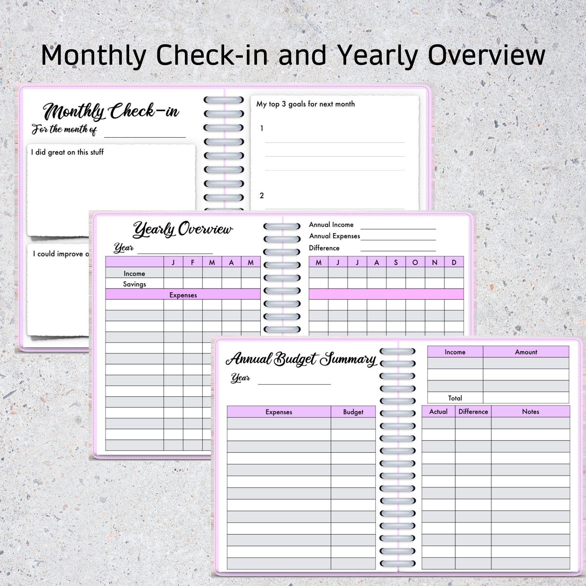 OneNote Digital Financial Planner Weekly Monthly Budget Etsy