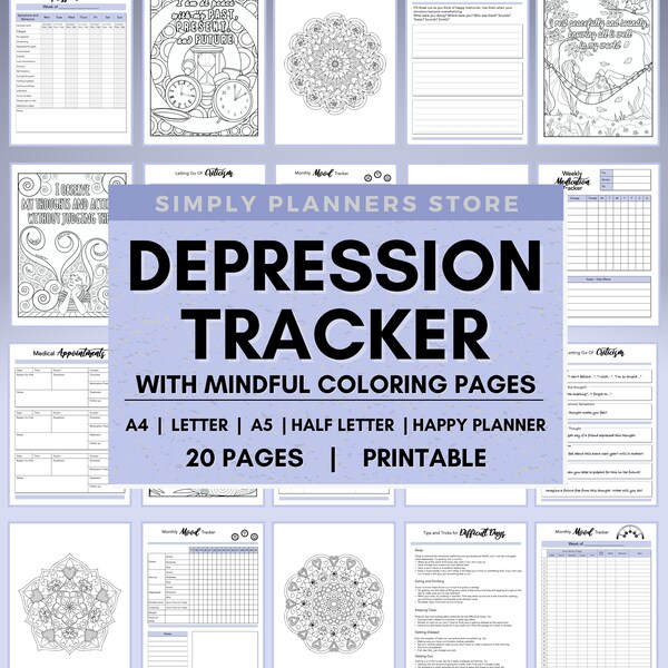 Medication Trackers Coloring - Etsy