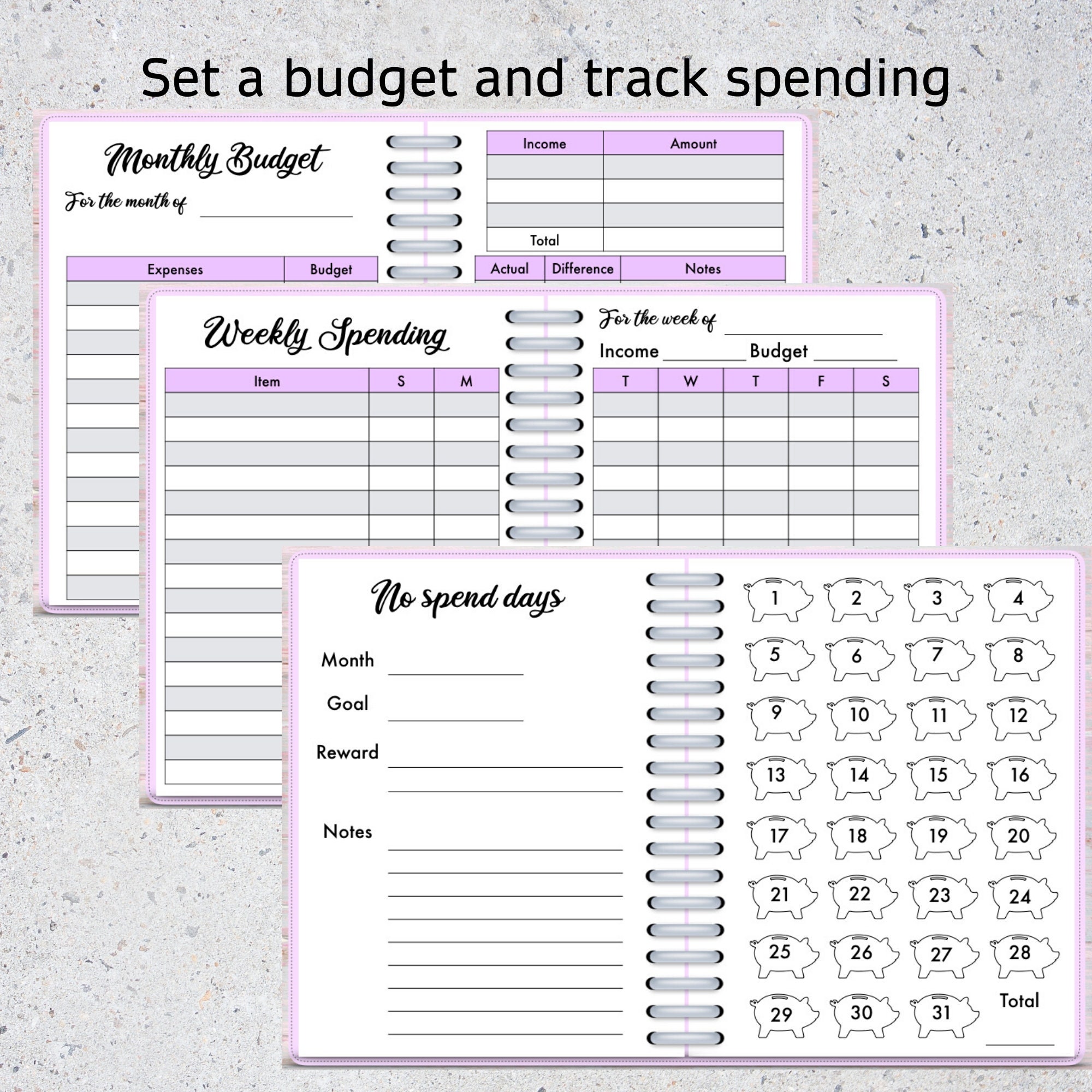 OneNote Digital Financial Planner Weekly Monthly Budget Etsy