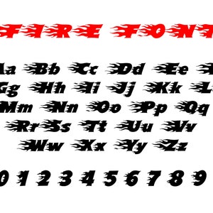 Fire Alphabet, Flame Font, SVG, PNG, DXF - Etsy Canada