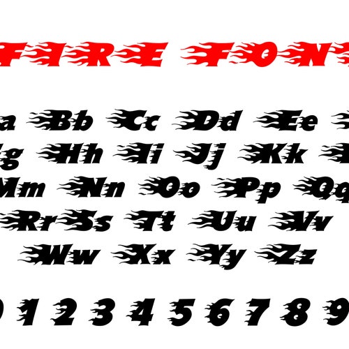 Fire Font Flames Font Fire Svg Font Cricut Font Alphabet - Etsy