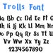 Trolls Font, Trolls Alphabet, SVG, PNG, DXF - Etsy