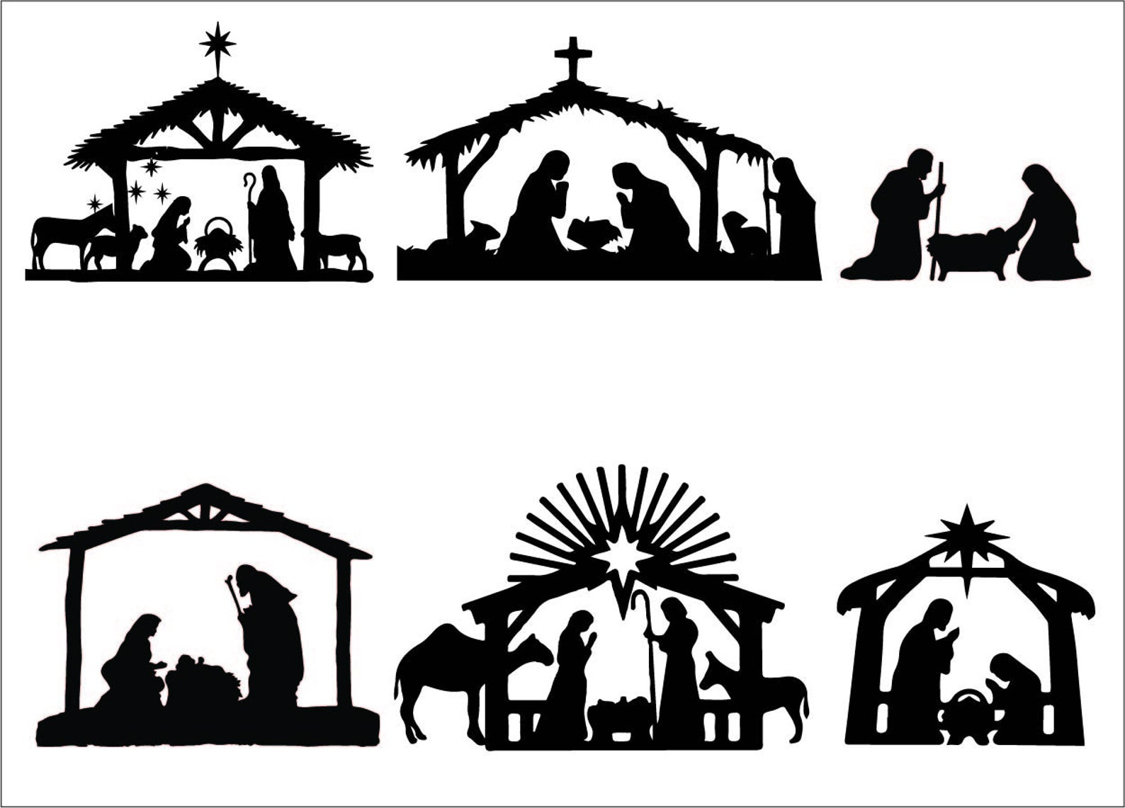 Nativity Scene Bundle Holy Night Nativity Scene Collection - Etsy