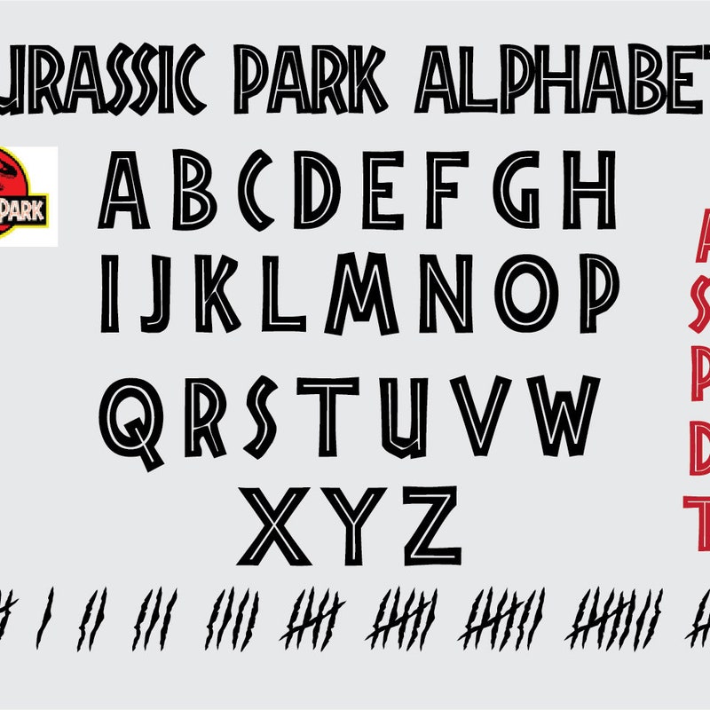 Jurassic Park Font - Etsy