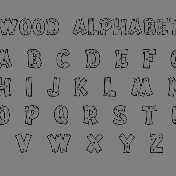 Wood Alphabet - Etsy