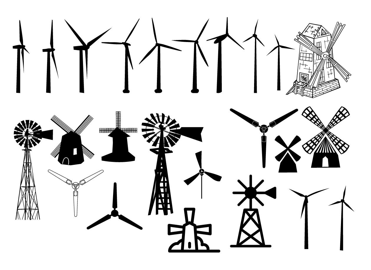 Energy Windmill Clipart