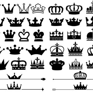 Crown Bundle, SVG, PNG, DXF - Etsy